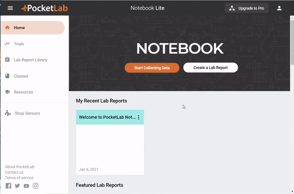 How do I connect my PocketLab sensor?